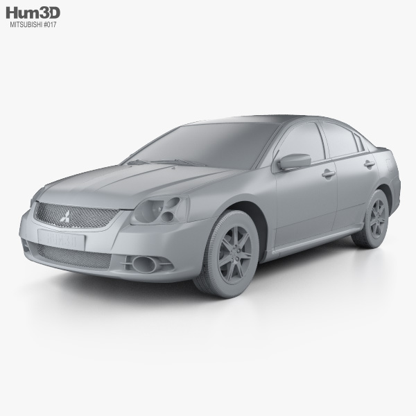 Mitsubishi Galant IX 2012 3D model - Download Sedan on 3DModels.org