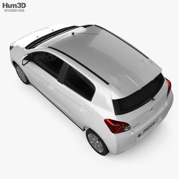 Mitsubishi Mirage 2015 3D model - Download Hatchback on 3DModels.org