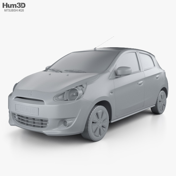 Mitsubishi Mirage 2015 3D model - Download Hatchback on 3DModels.org