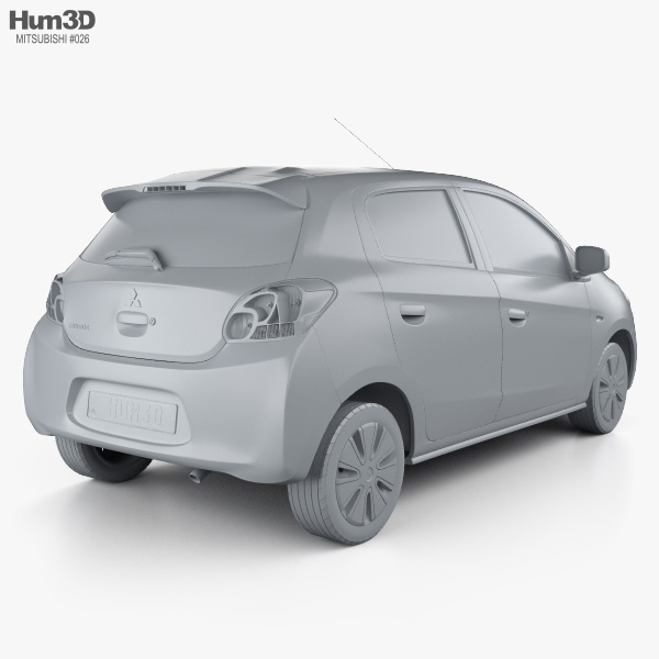 Mitsubishi Mirage 2015 3D model - Download Hatchback on 3DModels.org