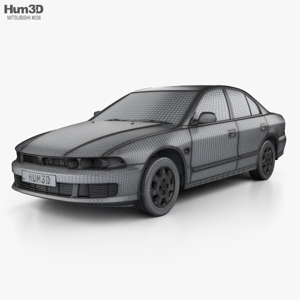 Mitsubishi Galant sedan 2003 3D model - Download Sedan on 3DModels.org
