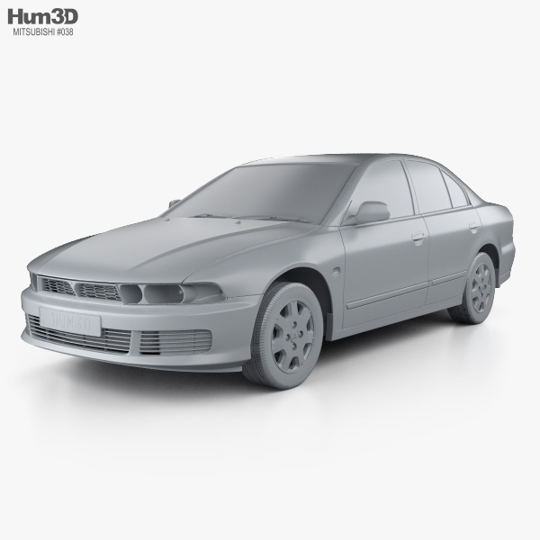 Mitsubishi Galant sedan 2003 3D model - Download Sedan on 3DModels.org