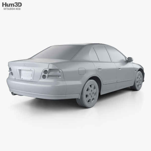 Mitsubishi Galant sedan 2003 3D model - Download Sedan on 3DModels.org
