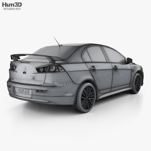 Mitsubishi Lancer GT 2019 3D model - Download Sedan on 3DModels.org