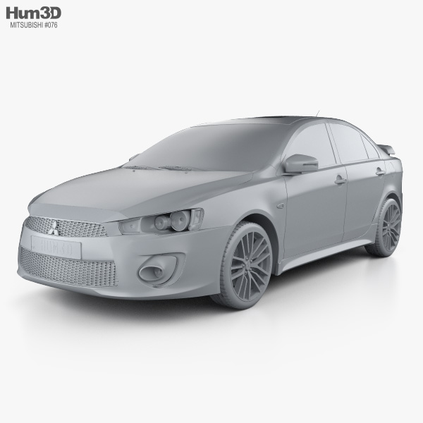 Mitsubishi Lancer GT 2019 3D model - Download Sedan on 3DModels.org