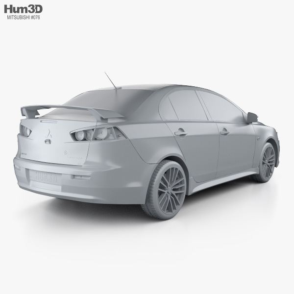 Mitsubishi Lancer GT 2019 3D model - Download Sedan on 3DModels.org
