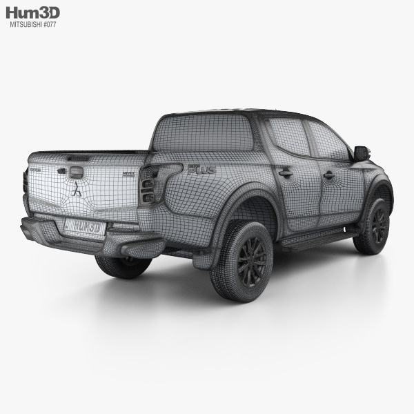 Mitsubishi Triton Double Cab with HQ interior 2018 3D model - Download ...