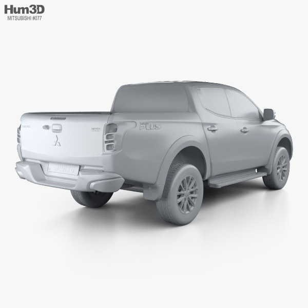 Mitsubishi Triton Double Cab with HQ interior 2018 3D model - Download ...