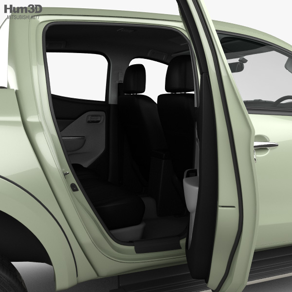 Mitsubishi Triton Double Cab with HQ interior 2018 3D model - Download ...
