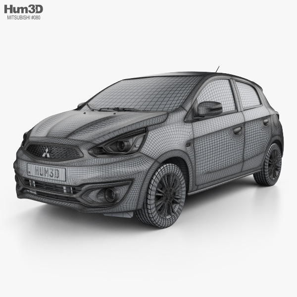 Mitsubishi Mirage GT 2020 Modelo 3D - Descargar Hatchback on 3DModels.org