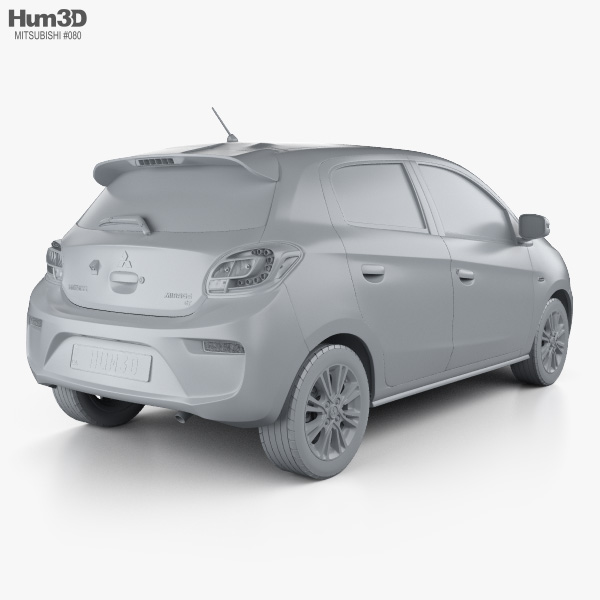 Mitsubishi Mirage GT 2020 3D model - Download Hatchback on 3DModels.org