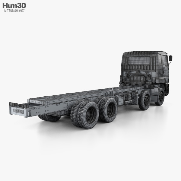 Mitsubishi Fuso Heavy Chassis Truck 2020 3D model - Download Truck on ...