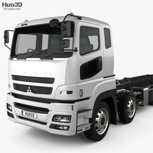 Mitsubishi Fuso Heavy Chassis Truck 2020 3D model - Download Truck on ...