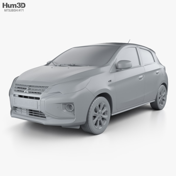 Mitsubishi Mirage 2023 3D model - Download Hatchback on 3DModels.org