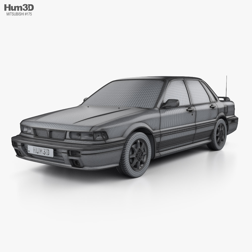 Mitsubishi Galant VR-4 2000 3D model - Download Sedan on 3DModels.org