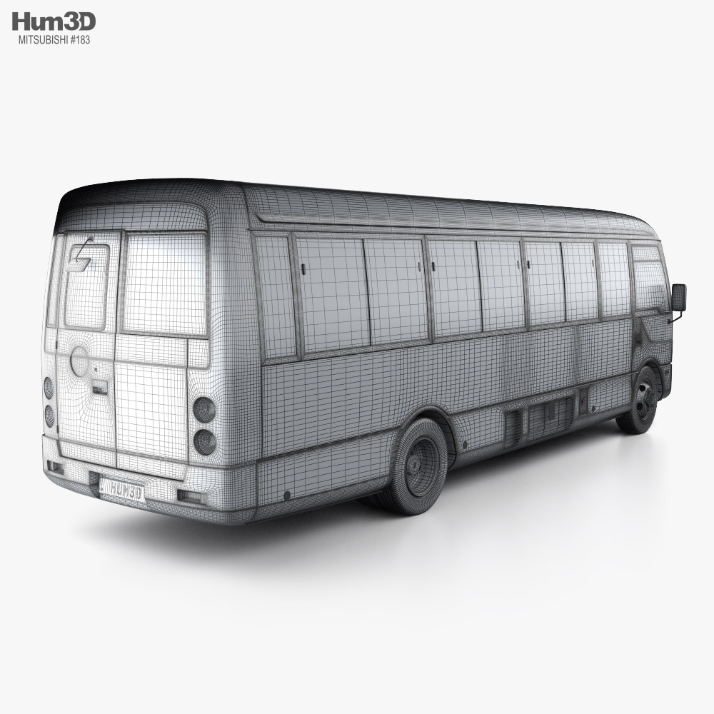 Mitsubishi Fuso Rosa bus 1997 3D model - Download Bus on 3DModels.org