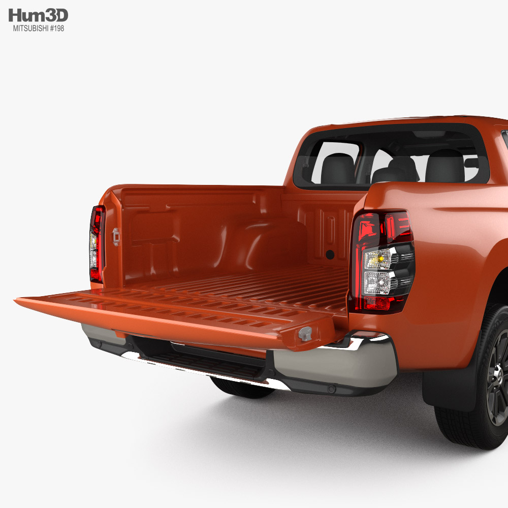 Mitsubishi Triton Cabina Doble con interior y motor 2022 Modelo 3D ...