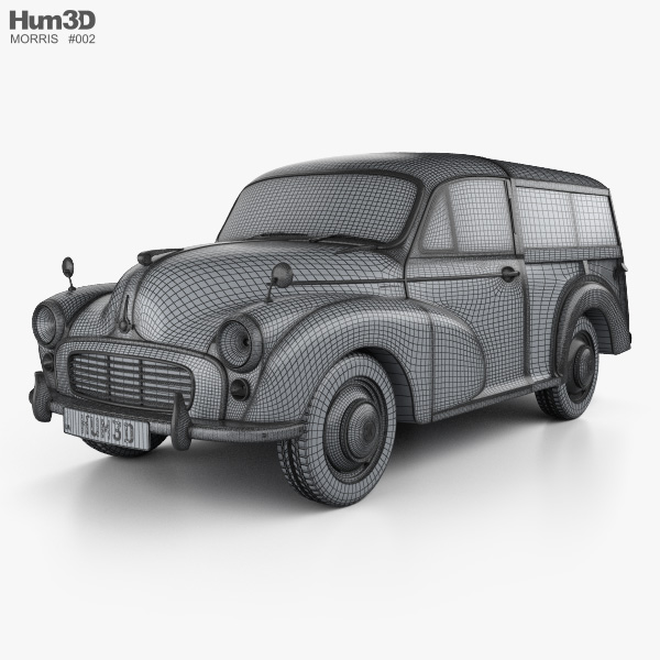 Morris Minor 1000 Traveller 1956 3D model - Download Van on 3DModels.org
