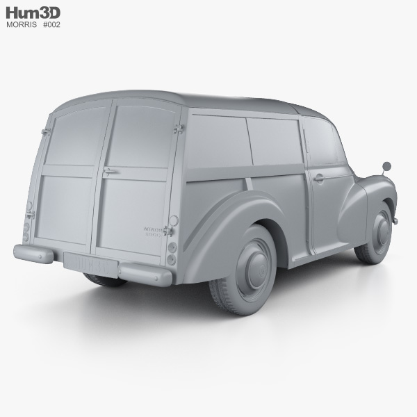 Morris Minor 1000 Traveller 1956 3D model - Download Van on 3DModels.org