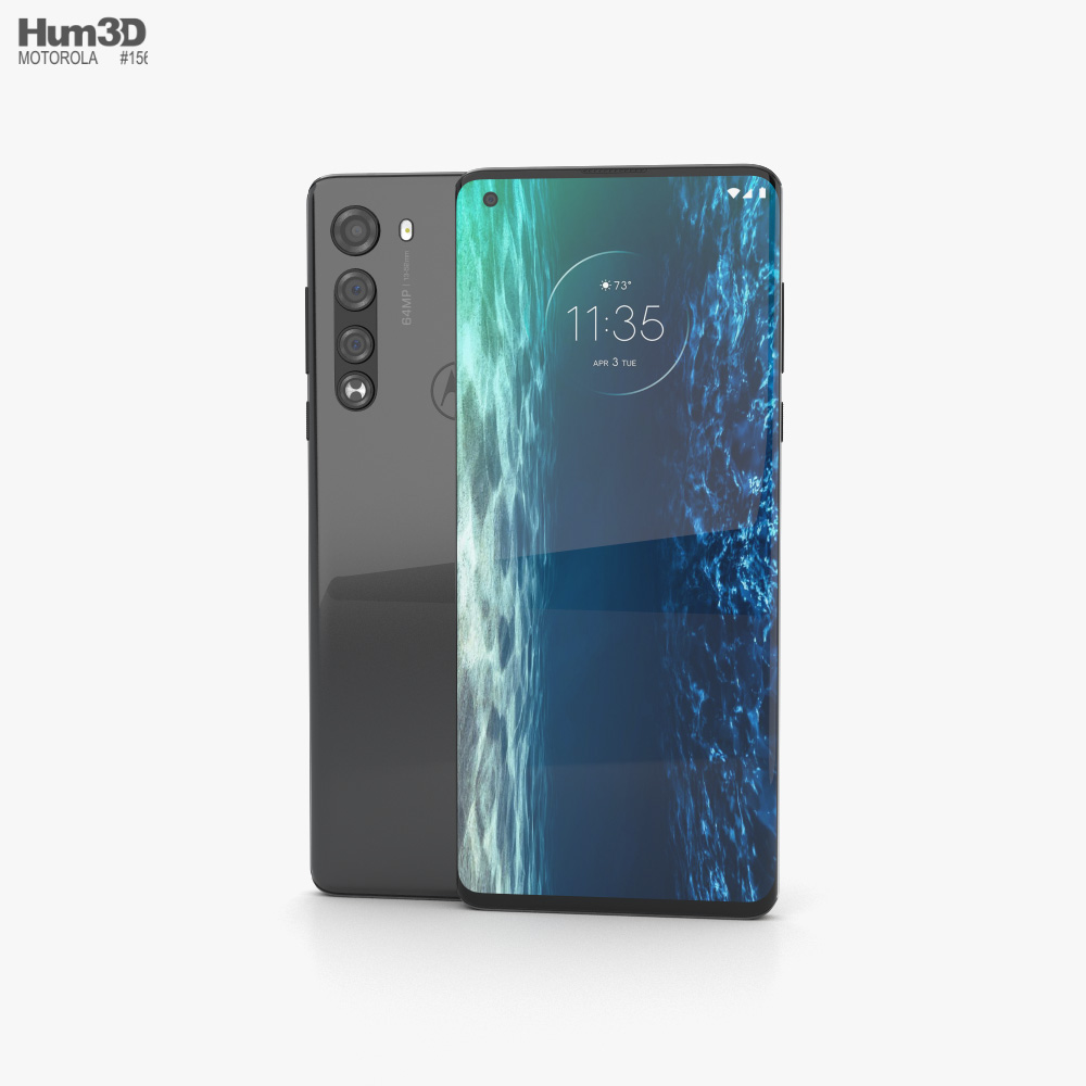 Motorola Edge 2020 Solar Black 3D model - Download Phones on 3DModels.org