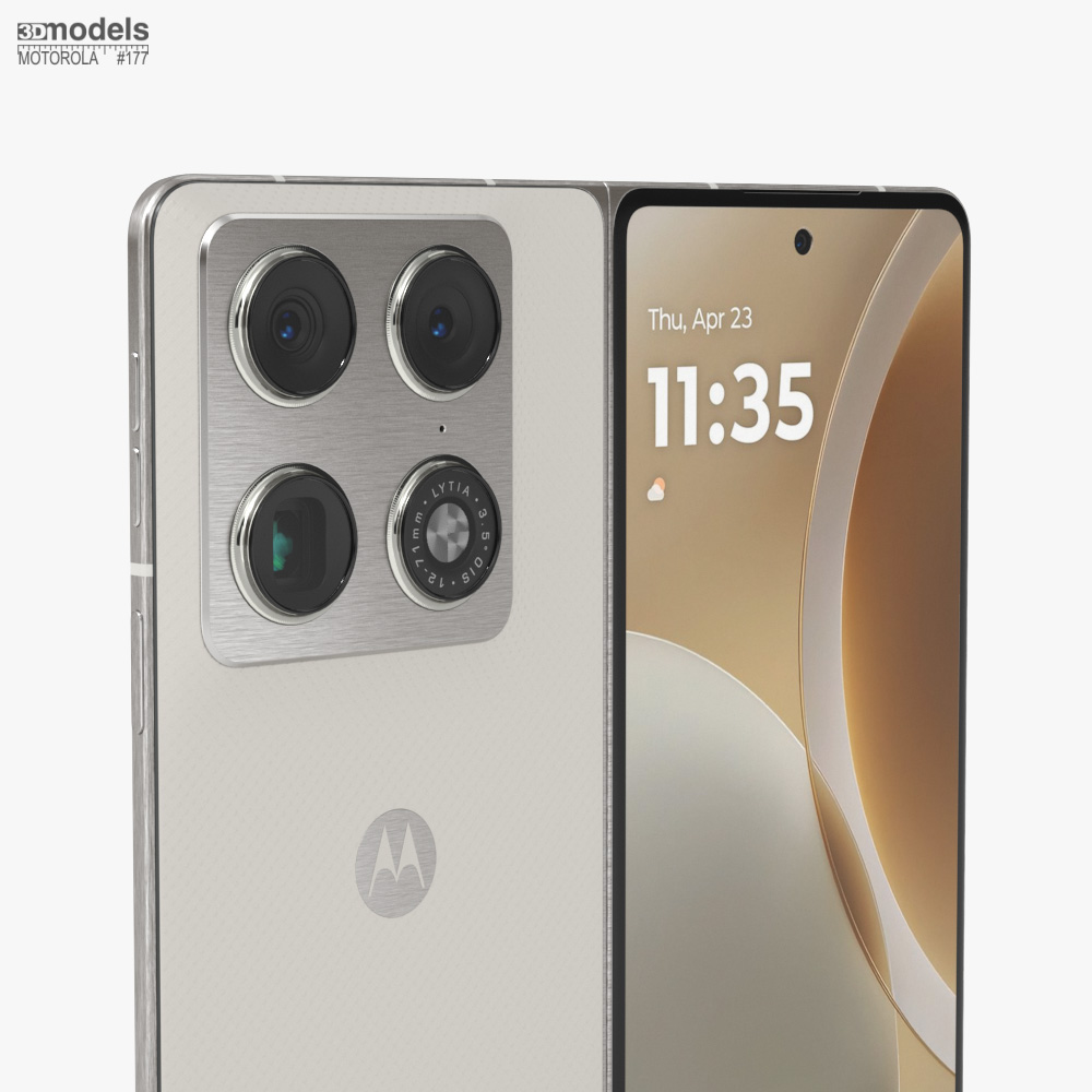 pre-release Motorola Razr Fold Lily White 3D model - Download Phones on ...