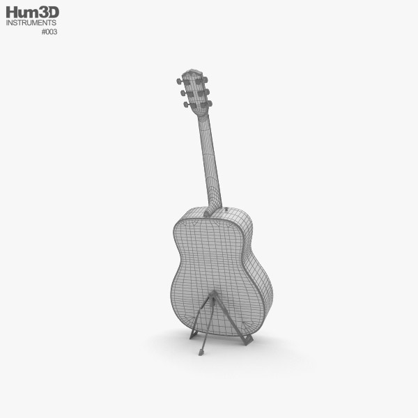 Acoustic Guitar 3D model - Download Musical Instruments on 3DModels.org