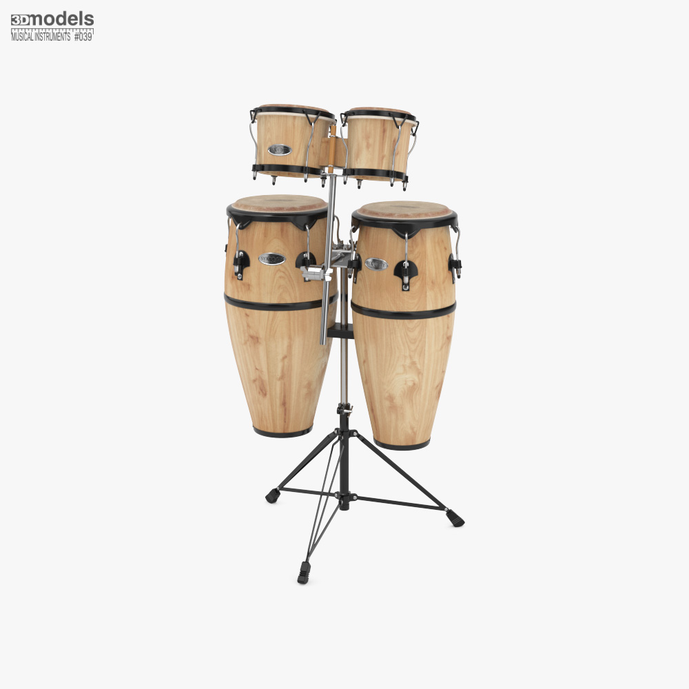 Set de Congas y Bongos Toca Synergy con Soporte Modelo 3D - Descargar ...