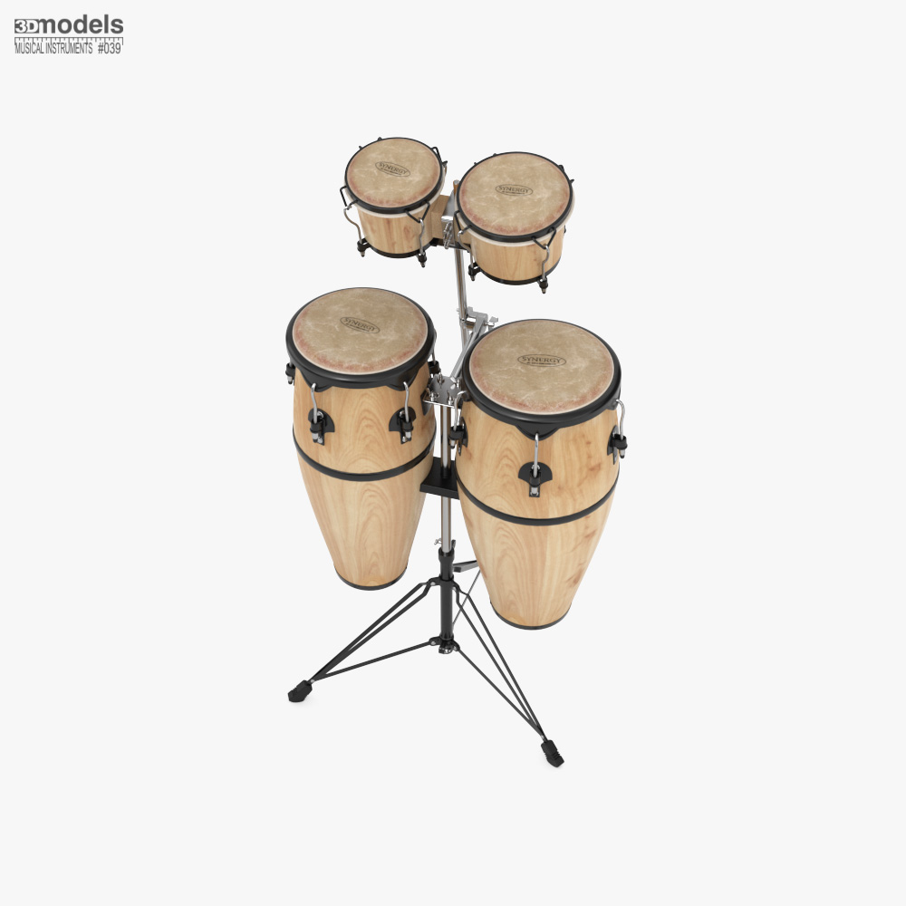 Set de Congas et Bongos Toca Synergy avec Support Modèle 3D ...