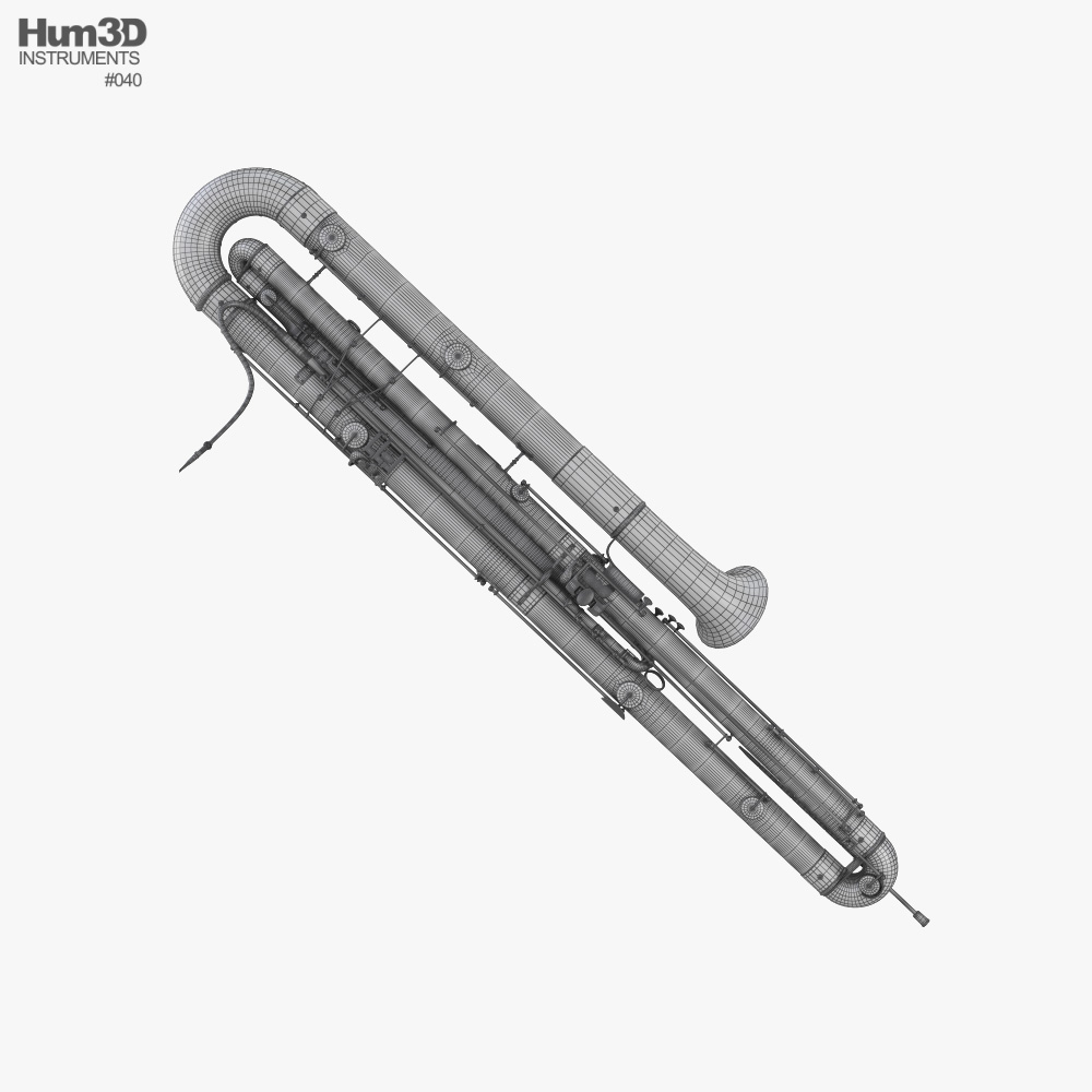 Contrabassoon 3D model - Download Musical Instruments on 3DModels.org