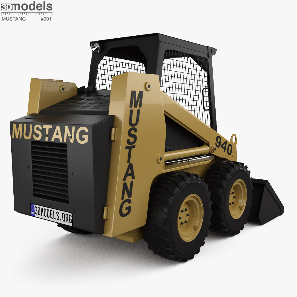 Mustang 940R Skid Steer Loader 1994 3D model - Download Tractor on ...