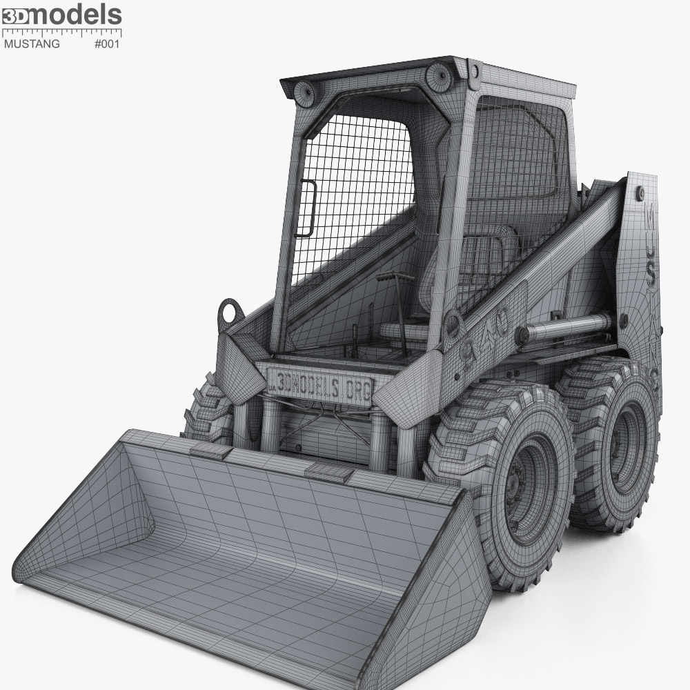 Mustang 940R Skid Steer Loader 1994 3D model - Download Tractor on ...