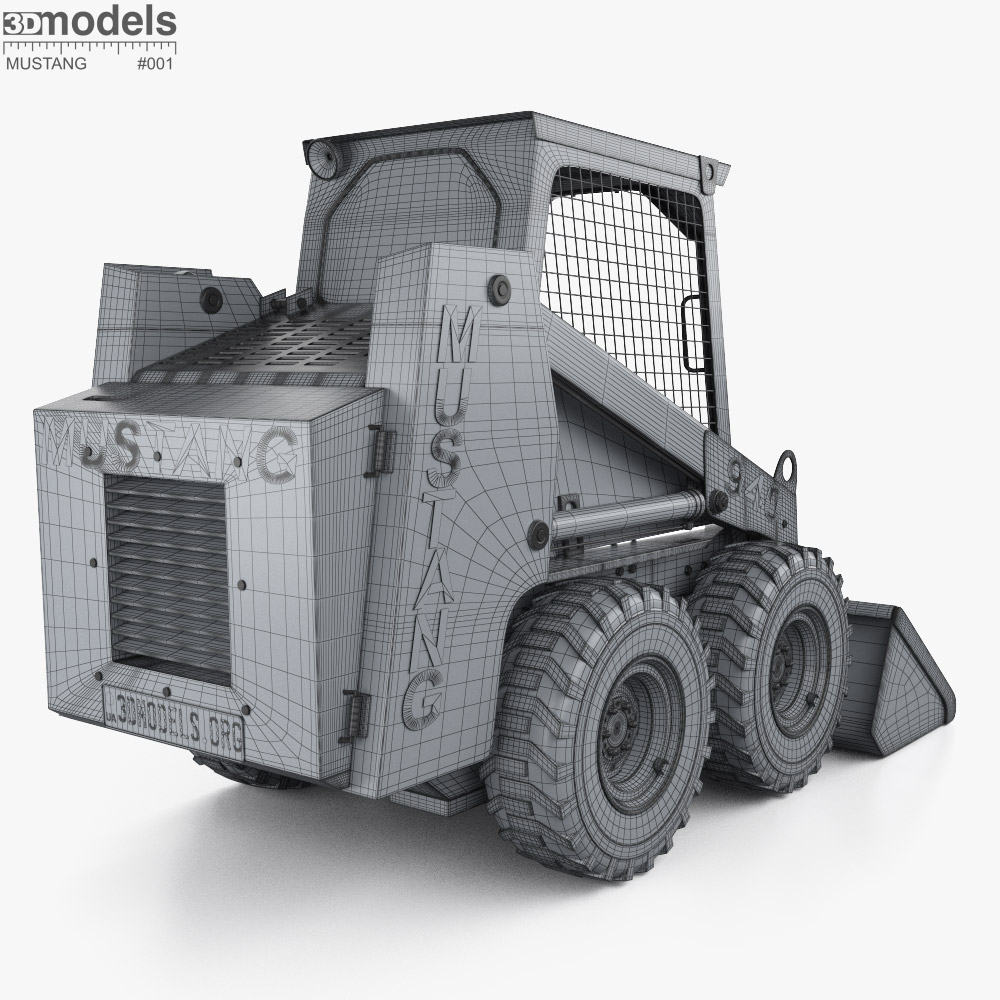 Mustang 940R Skid Steer Loader 1994 3D model - Download Tractor on ...