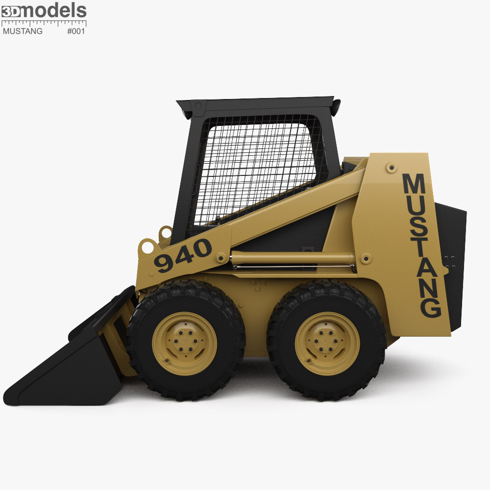Mustang 940R Skid Steer Loader 1994 3D model - Download Tractor on ...