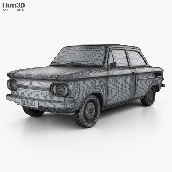NSU Prinz 1000 1961 3D model - Download Sedan on 3DModels.org