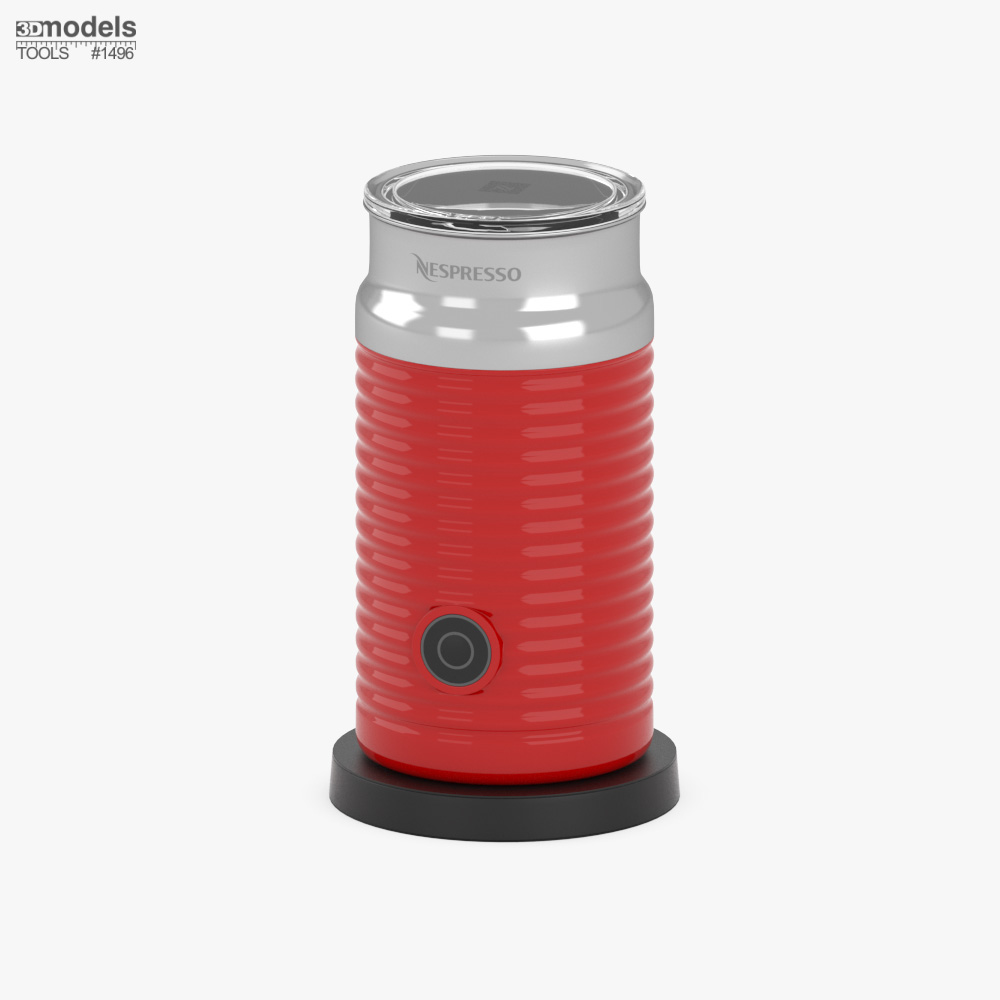 Nespresso Aeroccino3 Milk Frother Red 3D model - Download Dynamic Price ...