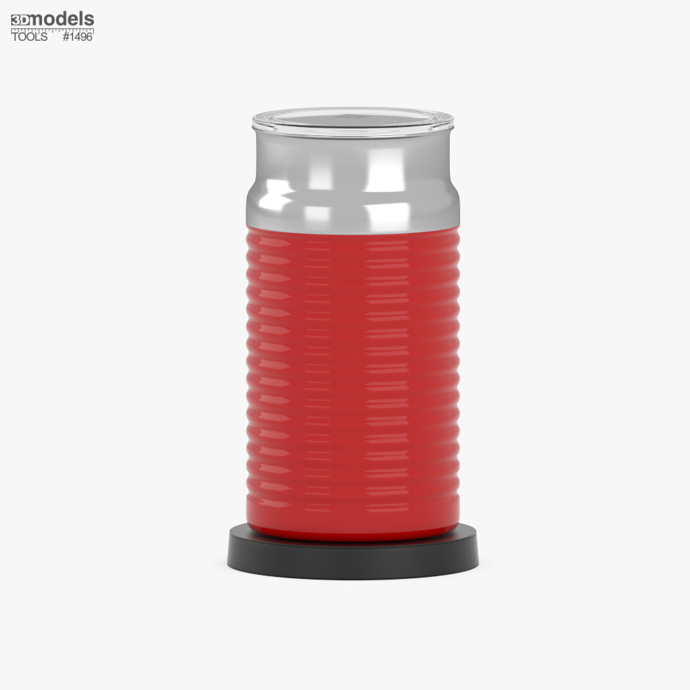 Nespresso Aeroccino3 Milk Frother Red 3D model - Download Dynamic Price ...