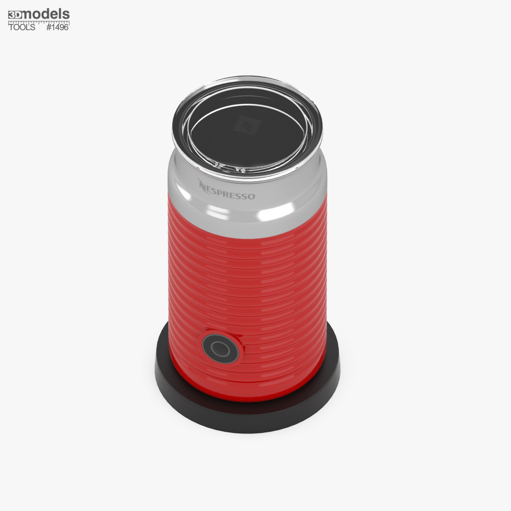 Nespresso Aeroccino3 Milk Frother Red 3D model - Download Dynamic Price ...