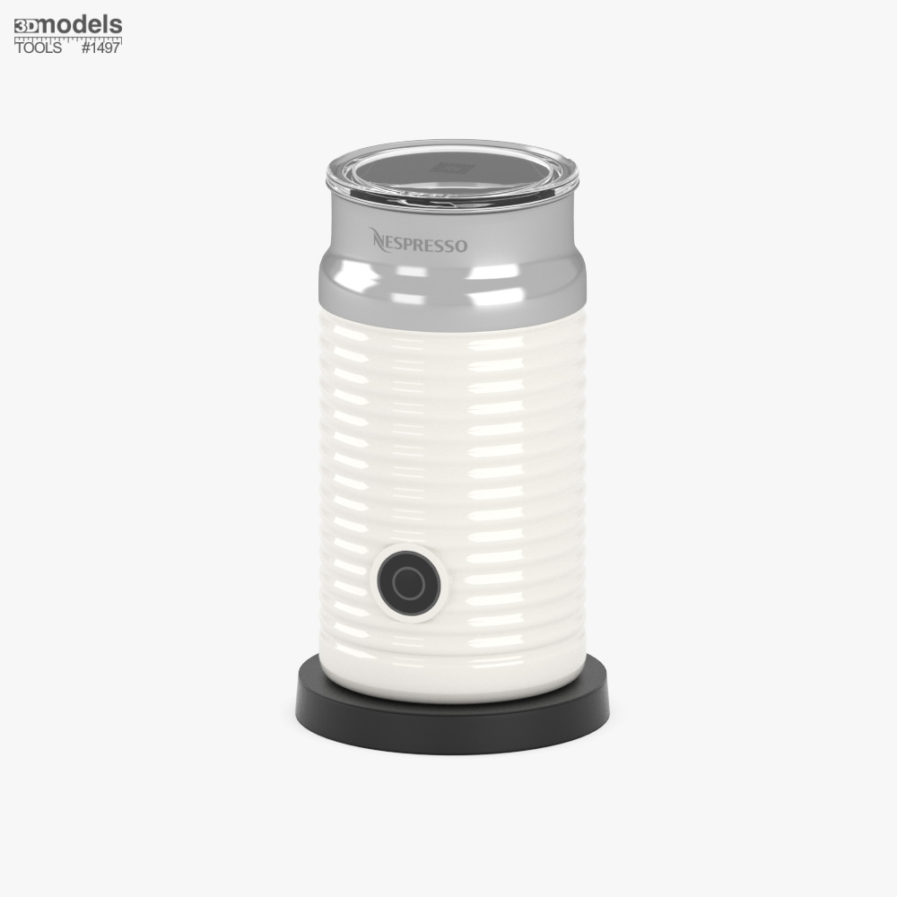 Nespresso Aeroccino3 Milk Frother White 3D model - Download Dynamic ...