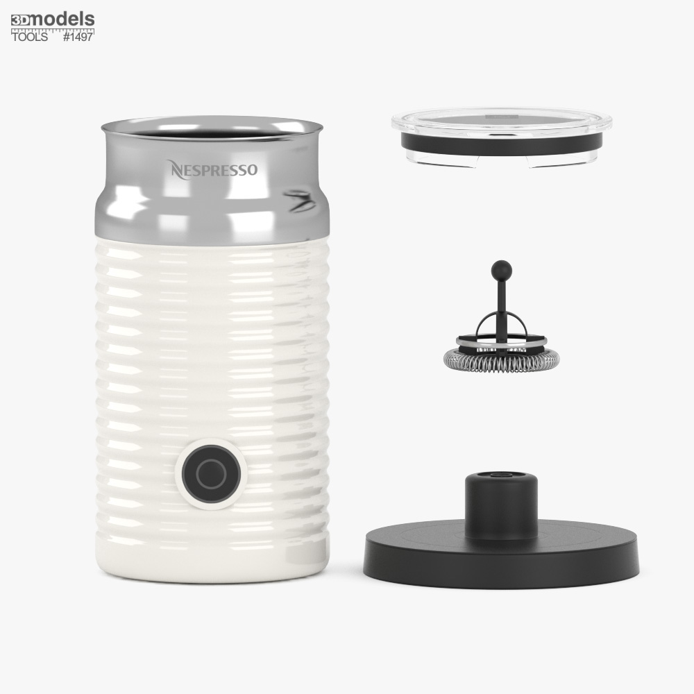 Nespresso Aeroccino3 Milk Frother White 3D model - Download Dynamic ...