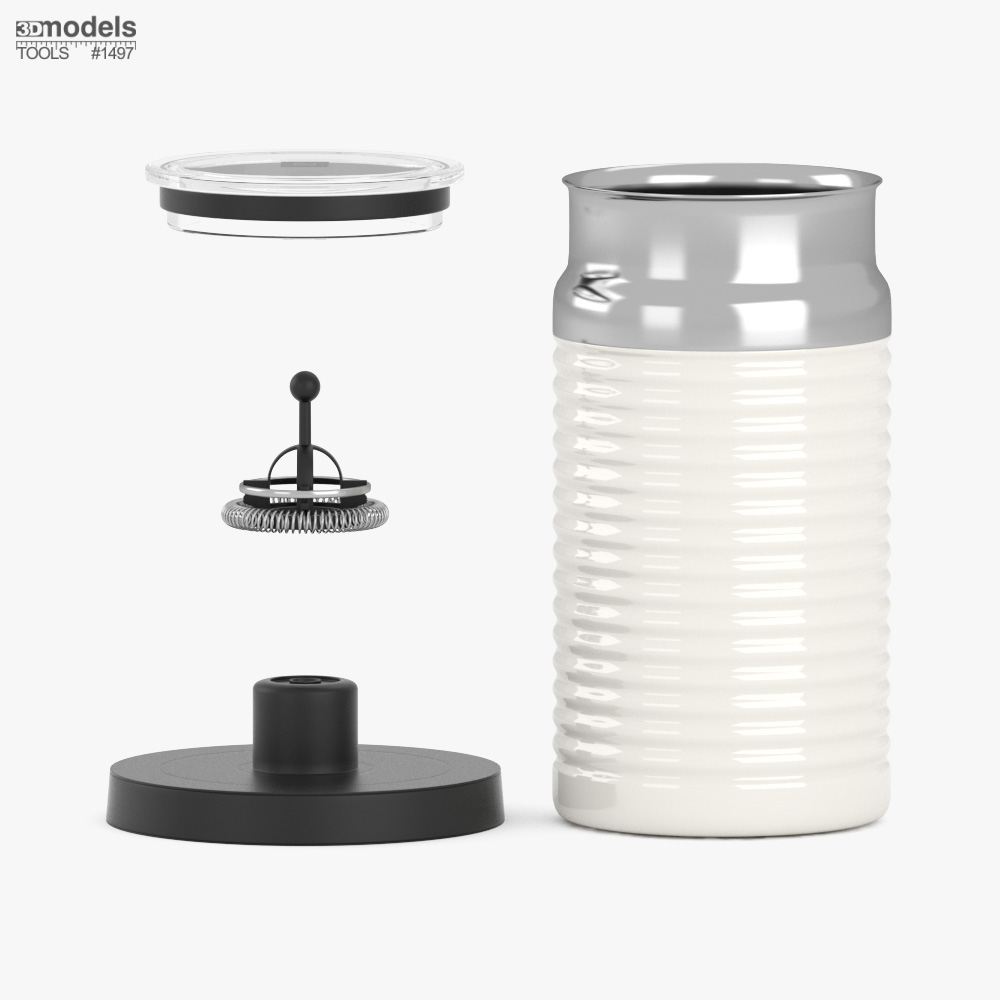 Nespresso Aeroccino3 Milk Frother White 3D model - Download Dynamic ...