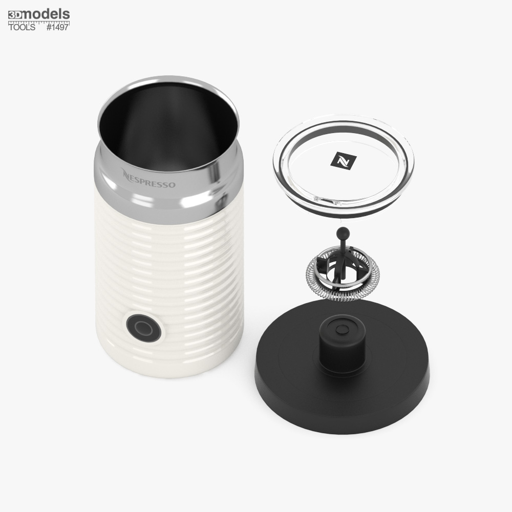 Nespresso Aeroccino3 Milk Frother White 3D model - Download Dynamic ...