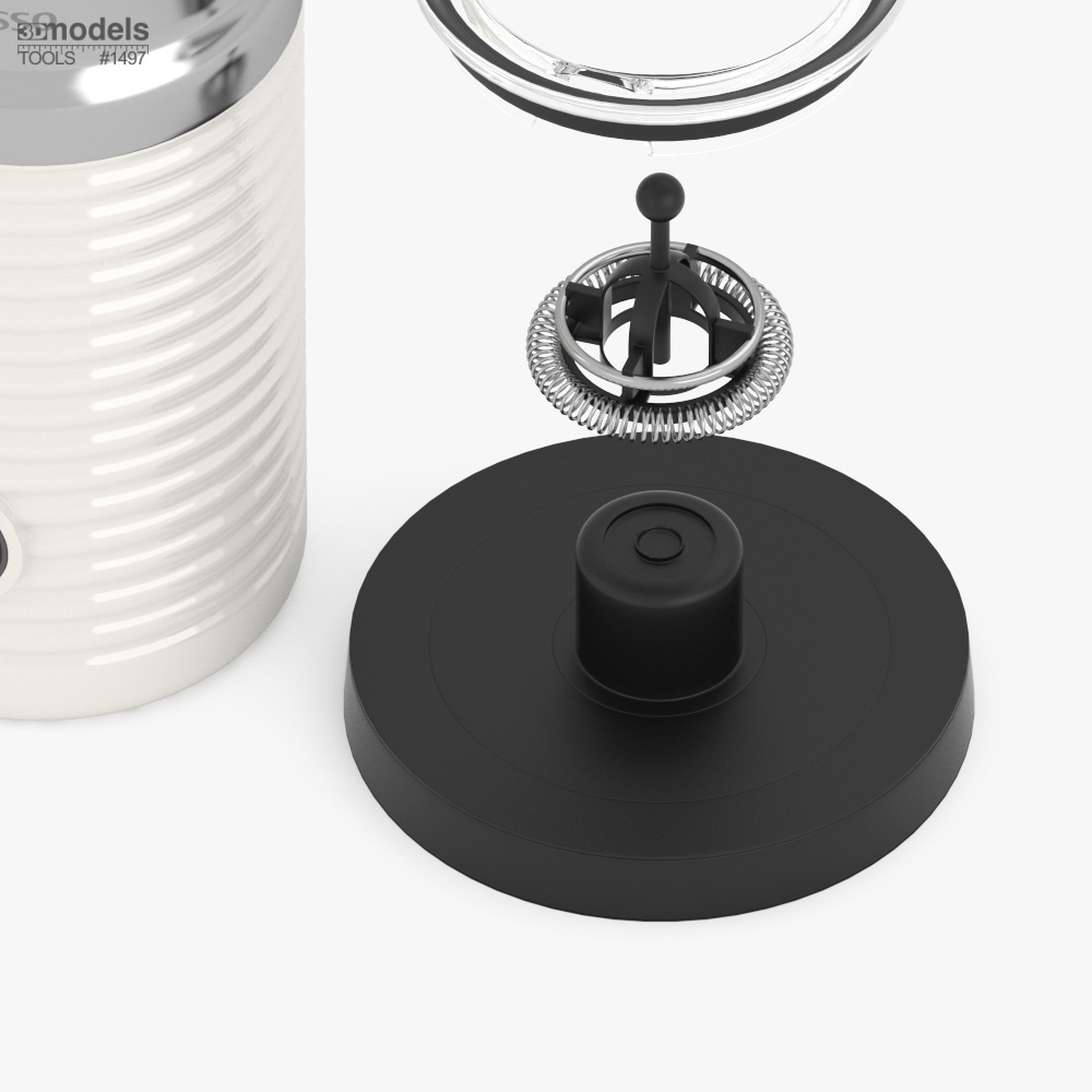 Nespresso Aeroccino3 Milk Frother White 3D model - Download Dynamic ...