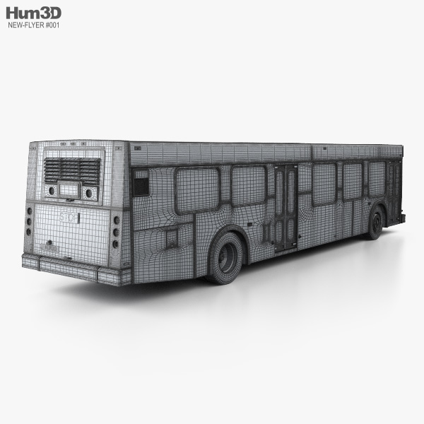 New Flyer D40LF bus 2010 3D model - Download Bus on 3DModels.org