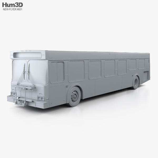 New Flyer D40LF bus 2010 3D model - Download Bus on 3DModels.org