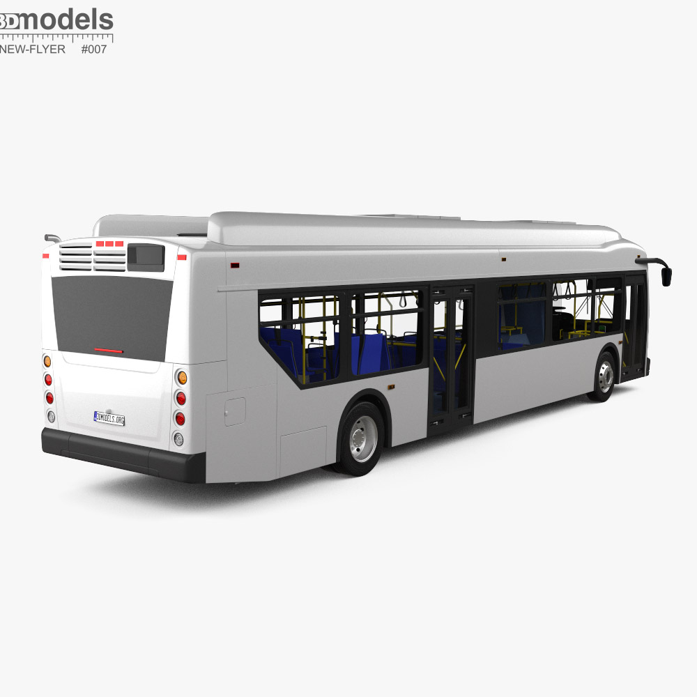 New Flyer Xcelsior Bus with HQ interior 2019 3D model - Download Bus on ...