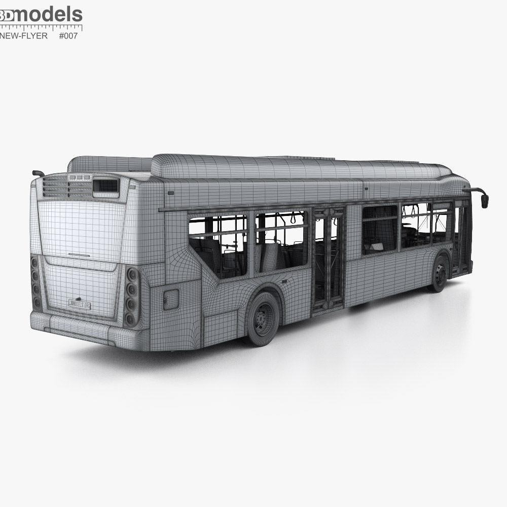 New Flyer Xcelsior Bus with HQ interior 2019 3D model - Download Bus on ...