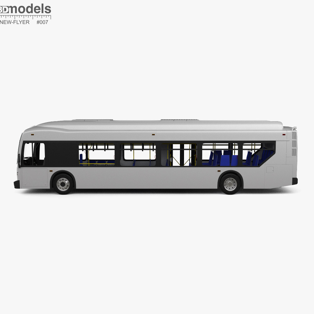New Flyer Xcelsior Bus with HQ interior 2019 3D model - Download Bus on ...