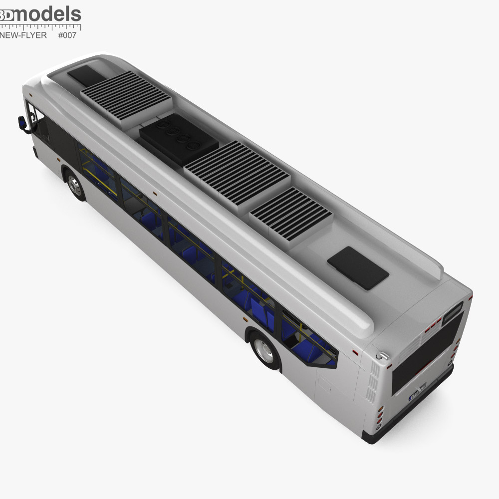 New Flyer Xcelsior Bus with HQ interior 2019 3D model - Download Bus on ...