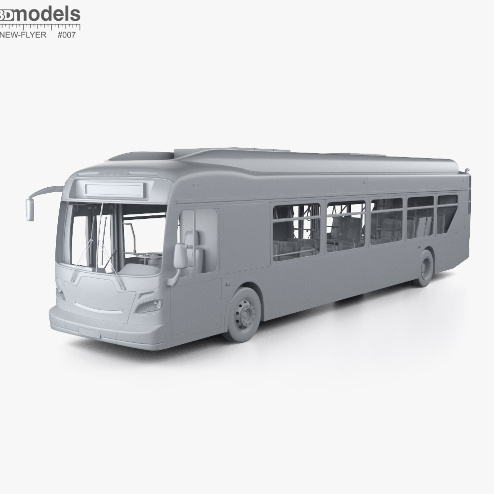 New Flyer Xcelsior Bus with HQ interior 2019 3D model - Download Bus on ...