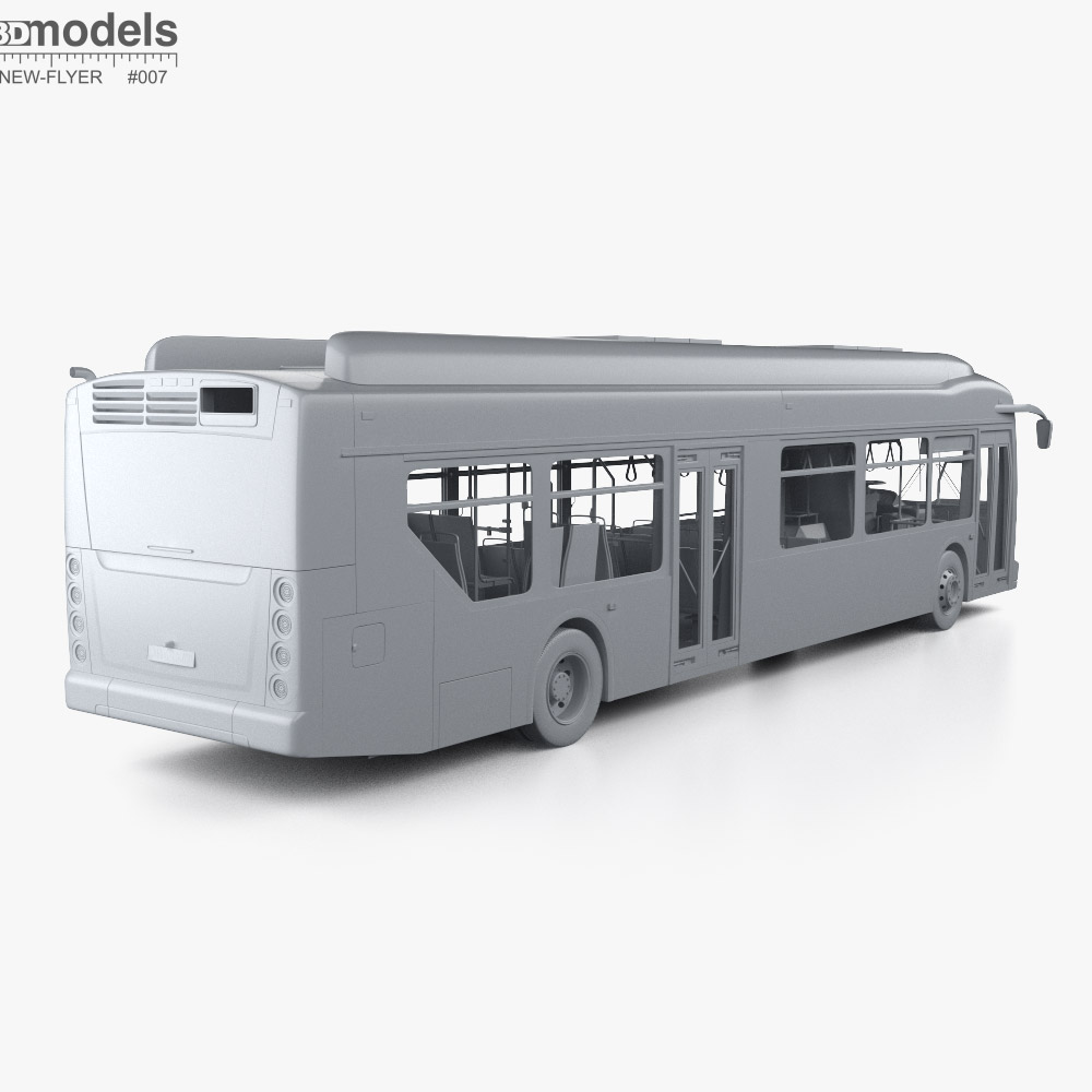 New Flyer Xcelsior Bus with HQ interior 2019 3D model - Download Bus on ...